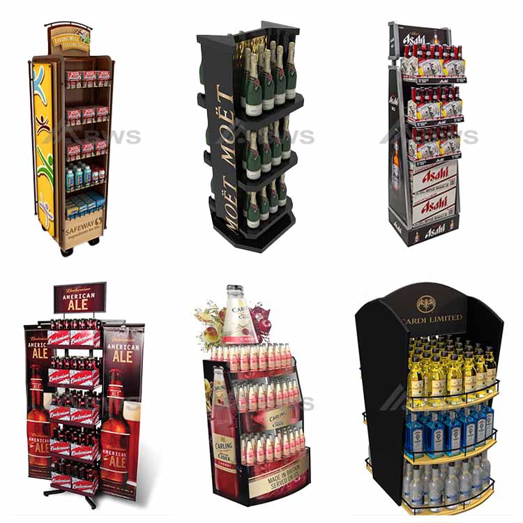 4 Tier Retail Wine Display Racks Innovative Commercial Wine Display Idea