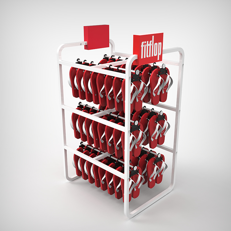 12 Hook Flip Flop Display Rack Metal Strong Floor Footwear Retail Rack 12 Hook Flip Flop Display Rack Metal Strong Floor Footwear Retail Rack